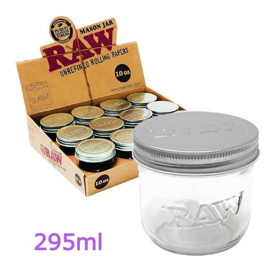 Raw Manson Jar-295ml (10oz) – THE ROLL N' PUFF