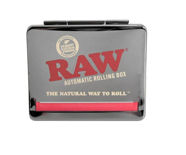 RAW AUTOMATIC ROLLING BOX- 110MM – THE ROLL N' PUFF